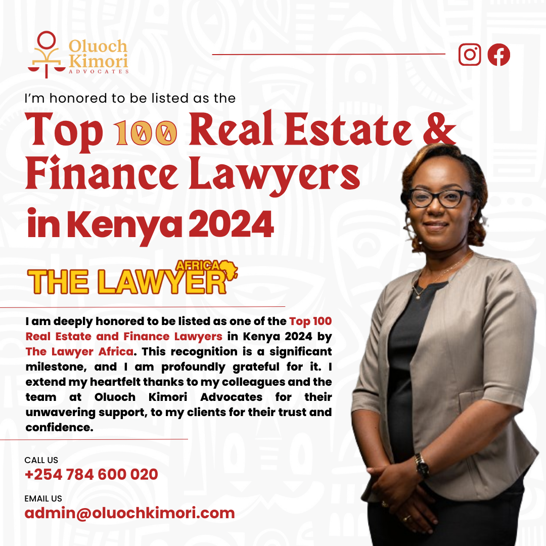 Kimori Tops 100 Real Estate & Finance Lawyer - Oluoch Kimori Advocates
